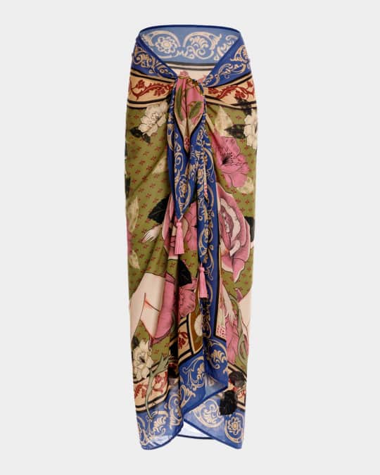 Agua Bendita Marine Pareo Coverup | Neiman Marcus