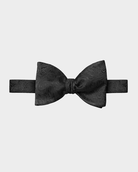 Eton Men's Pre-Tied Paisley Silk Bow Tie | Neiman Marcus