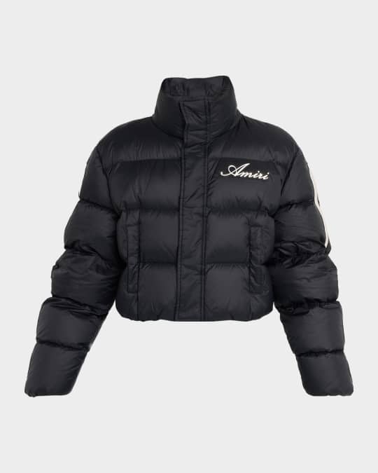Amiri Bones Patch Crop Puffer Jacket | Neiman Marcus