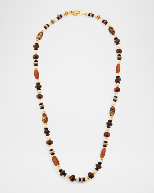 Ben-Amun Long Beaded Necklace, Brown | Neiman Marcus
