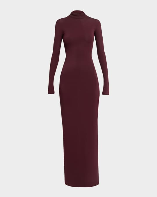 ALAIA Draped Long-Sleeve Dress | Neiman Marcus