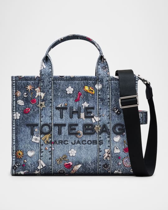 Marc Jacobs The Trompe L'Oeil Trinket Canvas Medium Tote Bag | Neiman Marcus