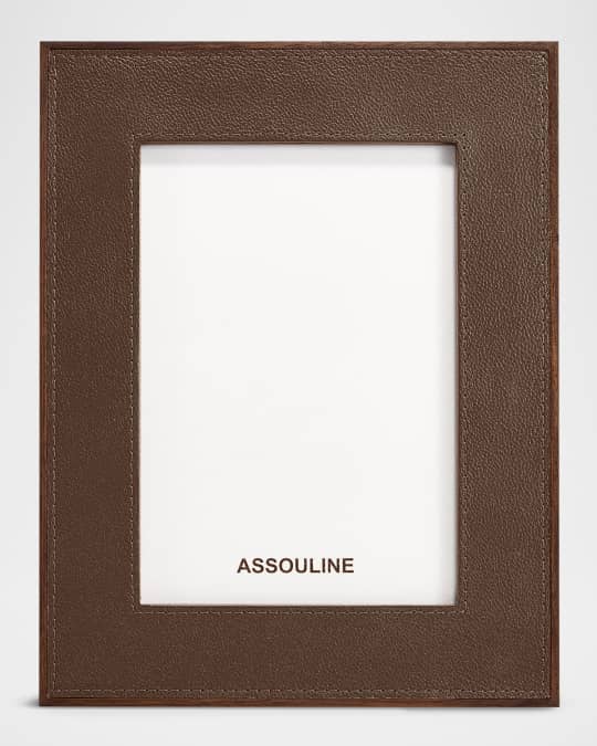 Assouline Heritage Leather Frame, 5" x 7" | Neiman Marcus