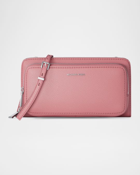 MICHAEL Michael Kors Jet Set Grain Leather Continental Crossbody Bag ...