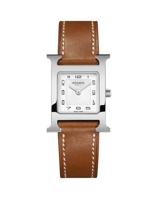 Hermes Heure H Watch, Stainless Steel & Leather Strap | Neiman Marcus