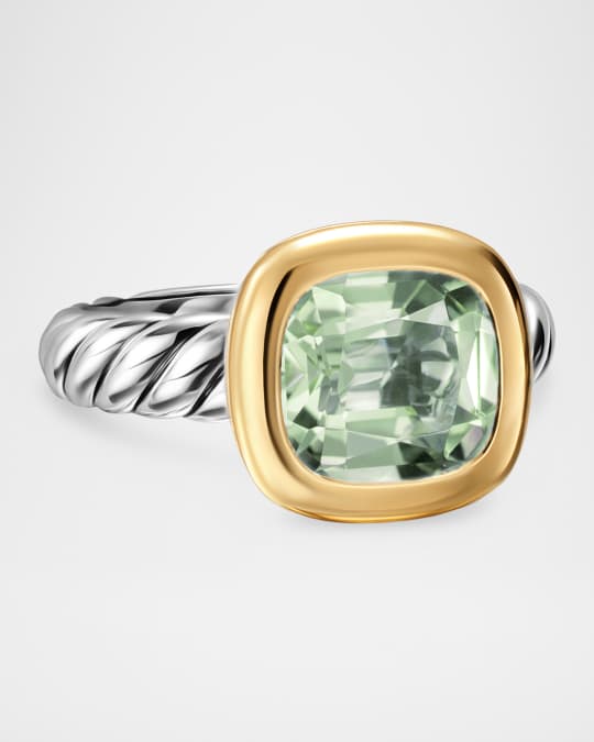 David Yurman DY Mercer Color Stone Ring with Prasiolite in Silver and ...