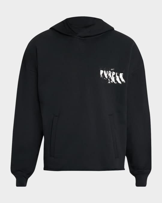 PURPLE Men's Fleece Graffiti Logo Hoodie | Neiman Marcus
