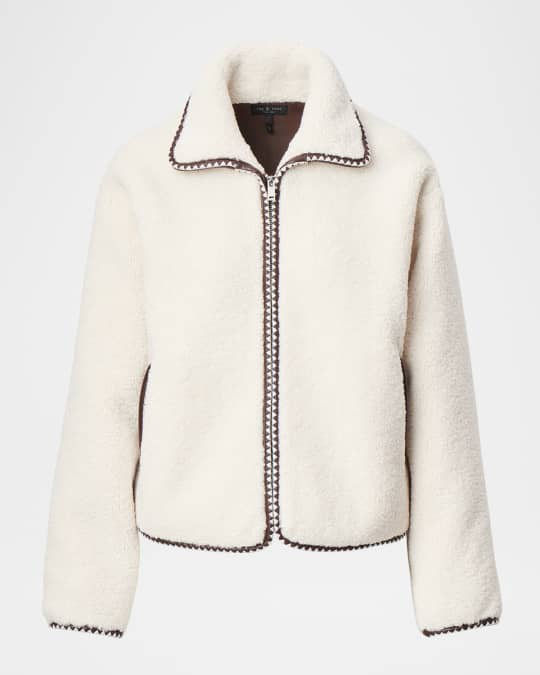 Rag & Bone Mai Sherpa Fleece Jacket | Neiman Marcus
