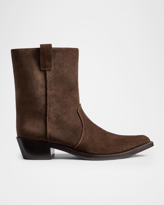 Khaite Clive Suede Ankle Boots | Neiman Marcus