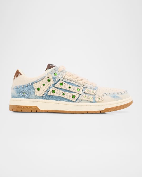 Amiri Men's Stud Skel Low-Top Sneakers | Neiman Marcus