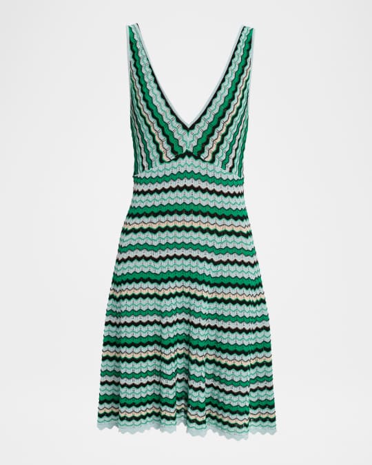 Ramy Brook Melody Chevron Knit Dress | Neiman Marcus