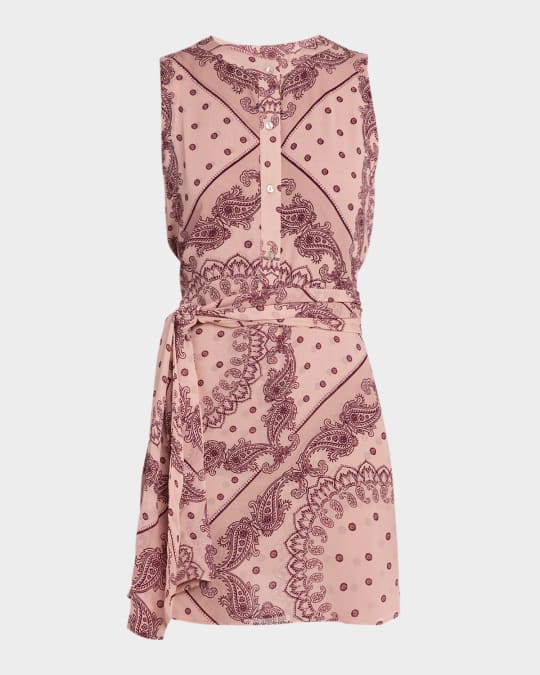 MISA Los Angeles Clover Bandana Mini Dress | Neiman Marcus