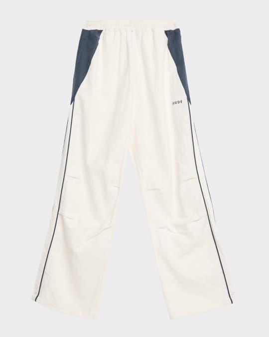 Rhude Men's Ramona Contrast-Piping Linen Track Pants | Neiman Marcus