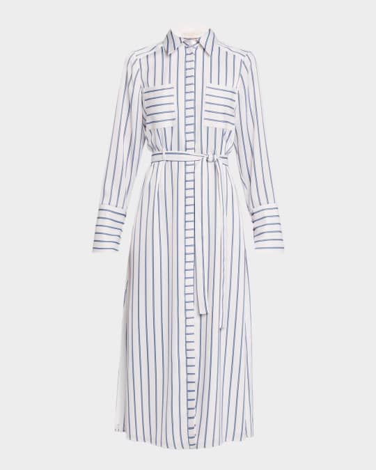 Ramy Brook Miriam Striped Midi Shirtdress | Neiman Marcus