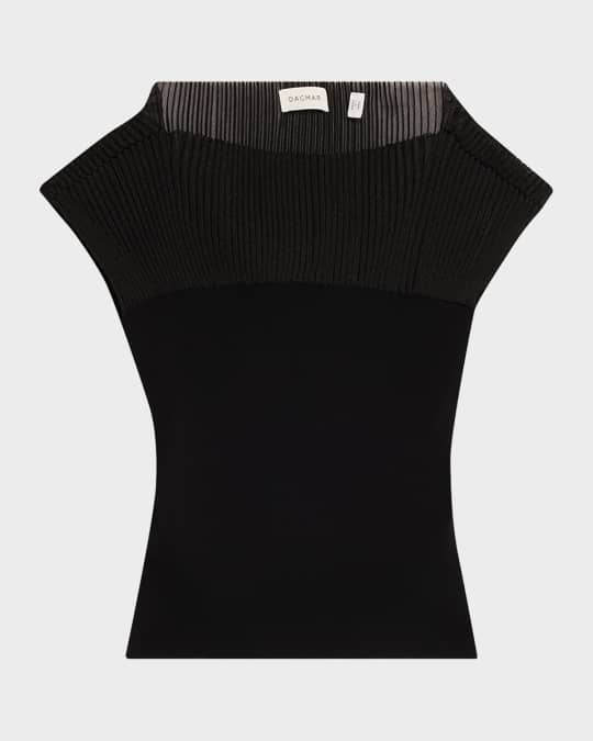 House of Dagmar Contrast Knit Top | Neiman Marcus