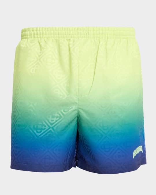 CASABLANCA Men's Gradient Monogram Swim Shorts | Neiman Marcus