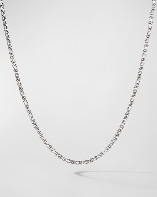David Yurman Box Chain Necklace in Silver with 14K Gold, 2.7mm, 72"L ...