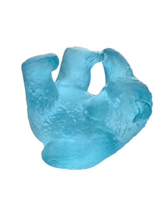 Daum Blue Mini Bear Cub Figurine | Neiman Marcus