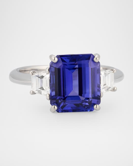 Robert Erich 18K White Gold Tanzanite and Diamond Ring, Size 6 | Neiman ...
