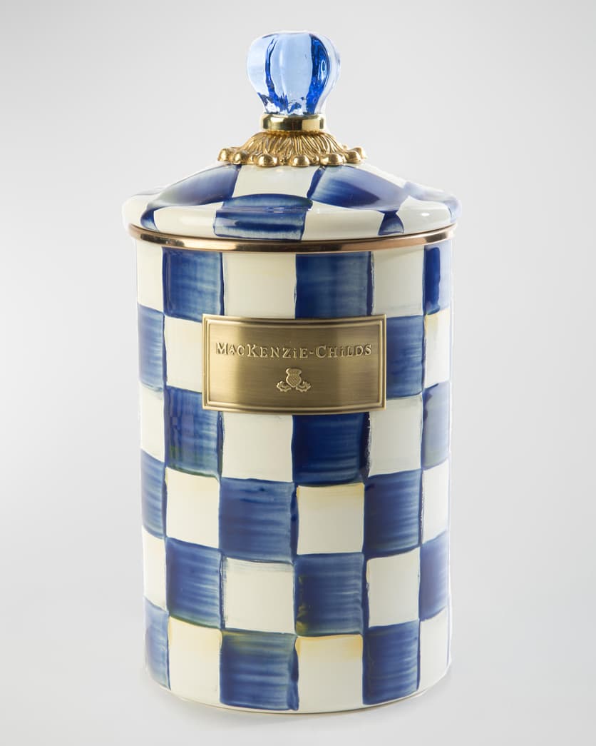 MacKenzie-Childs Royal Check Large Canister | Neiman Marcus