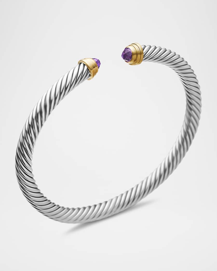 David Yurman Cable Classics Bracelet with Gemstone in Silver with 18K ...