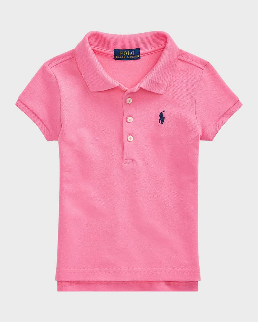 Polo Ralph Lauren Girl's Logo Embroidered Short-Sleeve Polo Shirt, Size ...