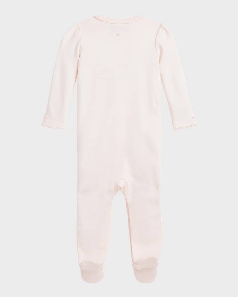 Polo Ralph Lauren Girl's Embroidered Flowers Footie, Size 3M-9M ...