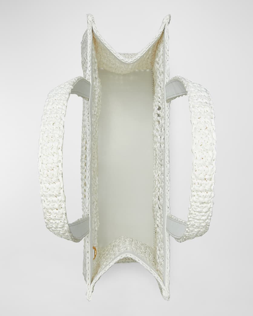Tory Burch Ella Small Crochet Straw Tote Bag | Neiman Marcus