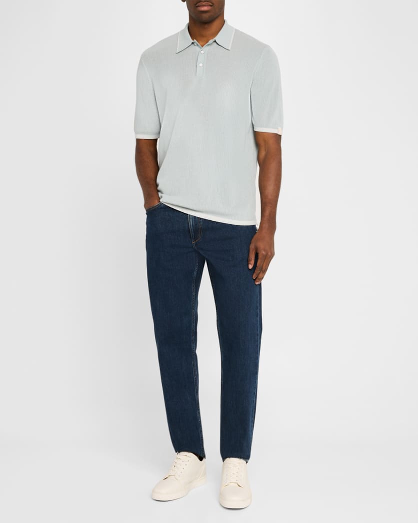 Rag & Bone Men's Harvey Striped Knit Polo | Neiman Marcus