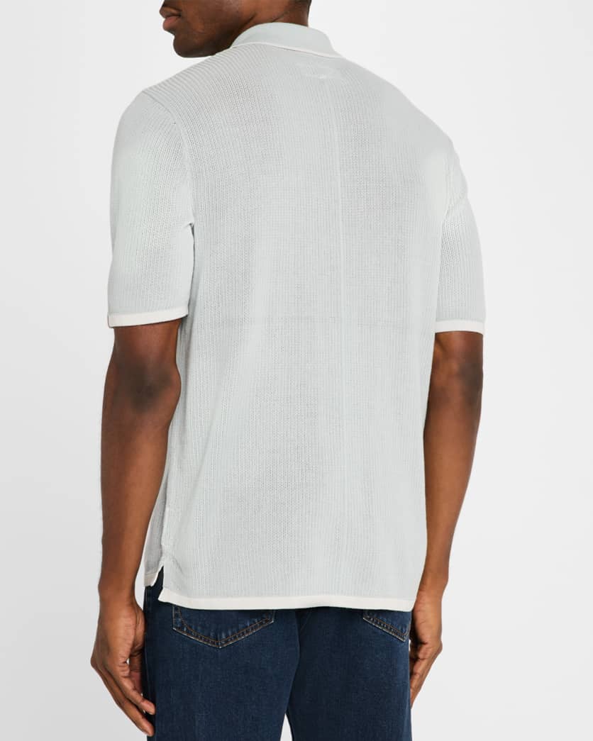 Rag & Bone Men's Harvey Striped Knit Polo | Neiman Marcus