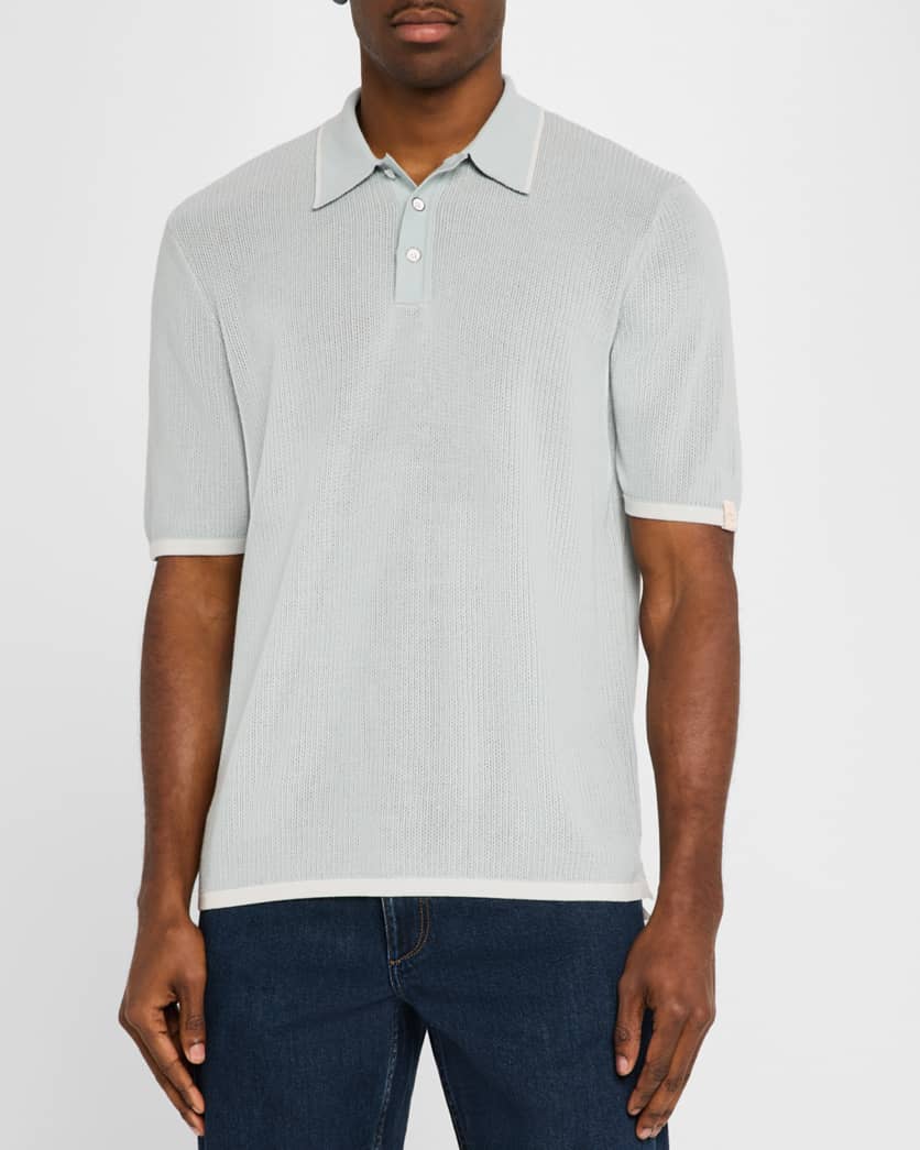 Rag & Bone Men's Harvey Striped Knit Polo | Neiman Marcus