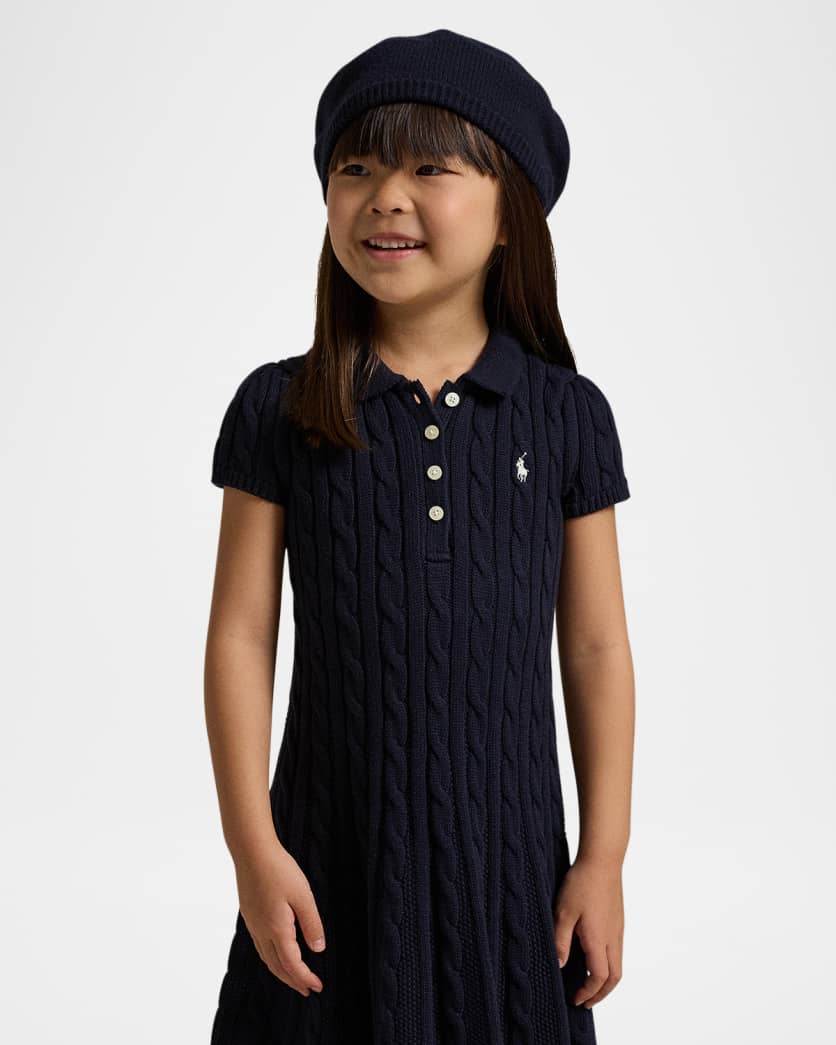 Polo Ralph Lauren Girl's Cable Knit Sweater Dress, Size 2-6X | Neiman ...