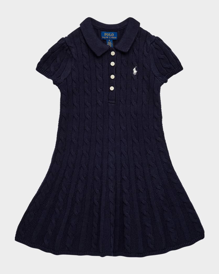 Polo Ralph Lauren Girl's Cable Knit Sweater Dress, Size 2-6X | Neiman ...