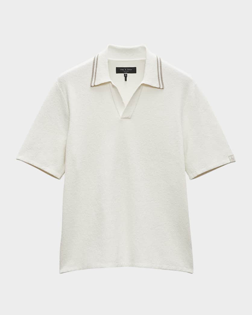 Rag & Bone Men's Zuma Toweling Polo Shirt | Neiman Marcus