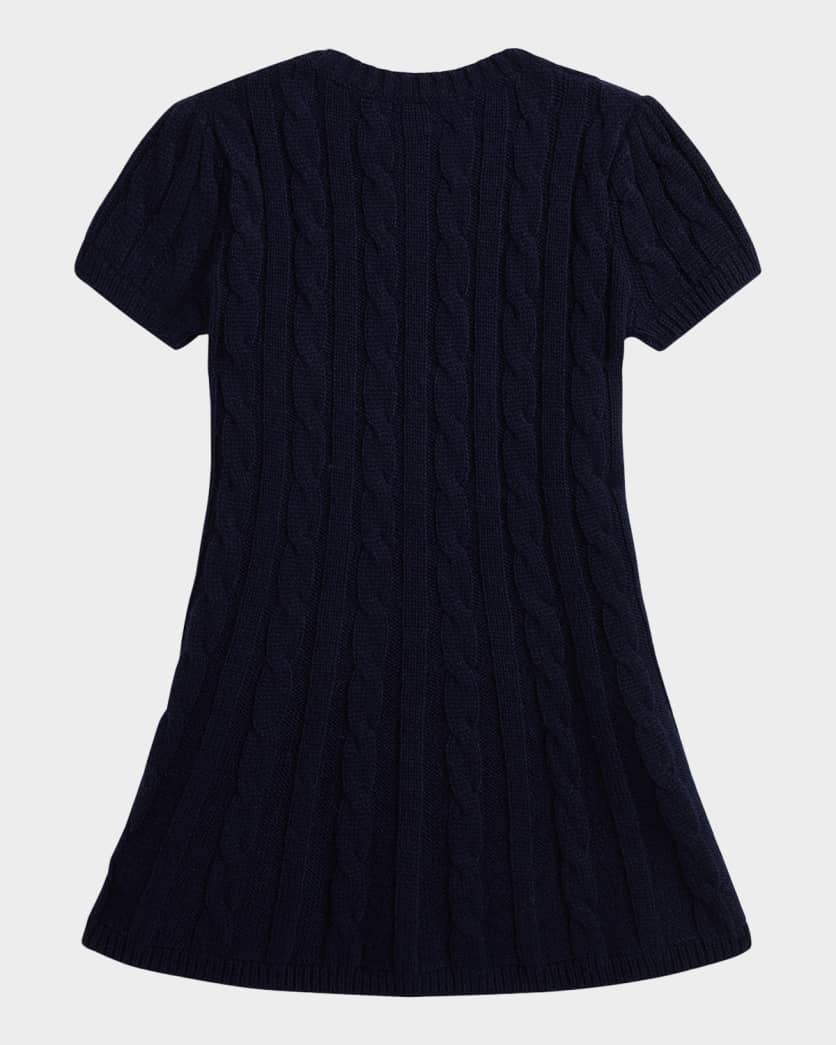 Polo Ralph Lauren Girl's American Flag Cashmere Cable Knit Dress, Size ...