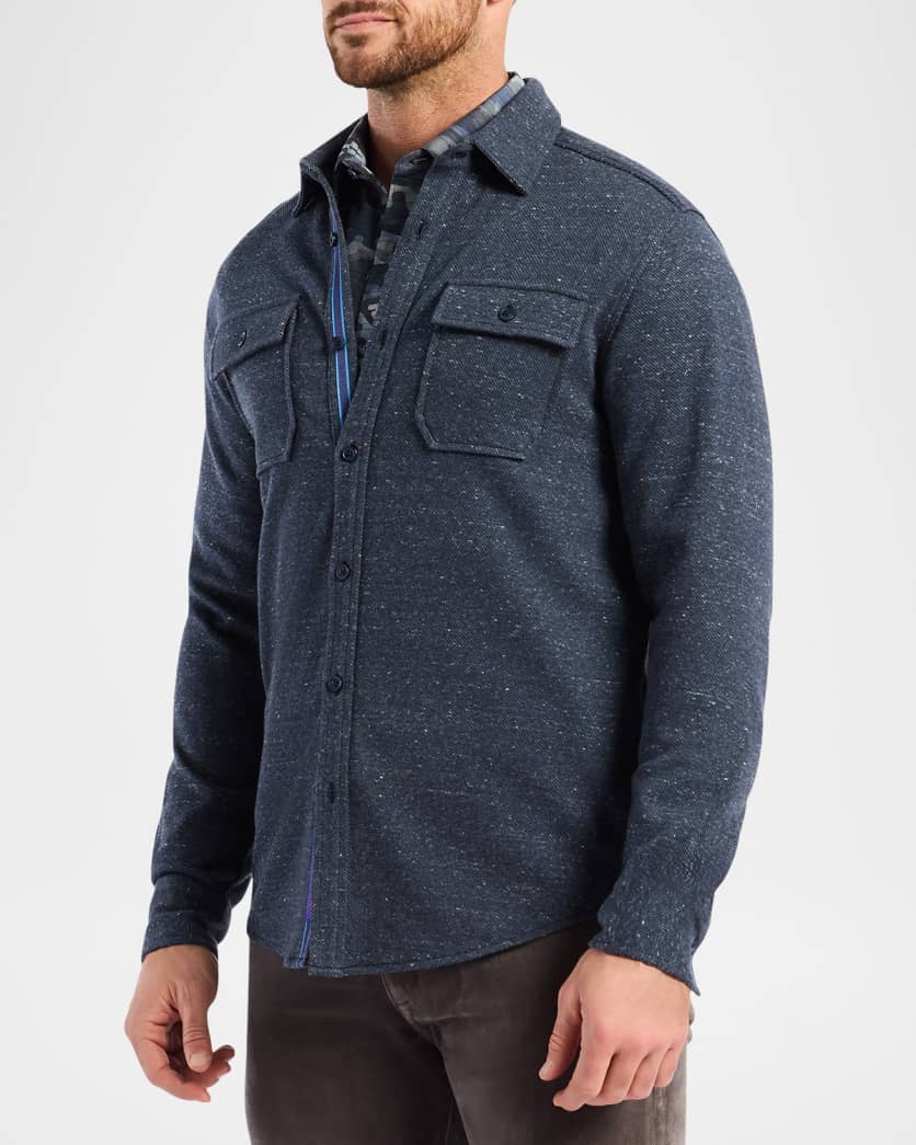 Robert Graham Men's Vigano Pocket Knit Button-Down Shirt | Neiman Marcus