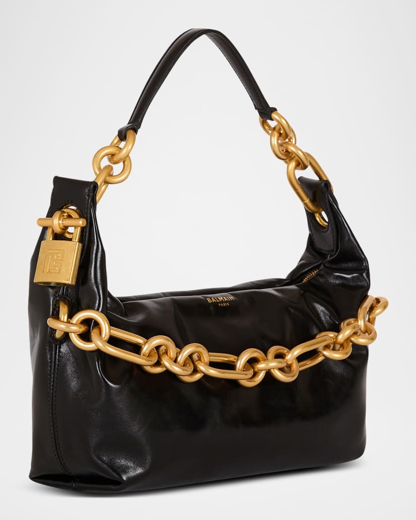 Balmain Sync Medium Chain Shoulder Bag in Calfskin | Neiman Marcus
