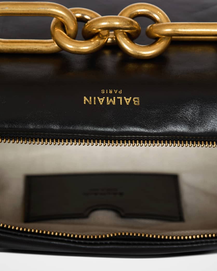 Balmain Sync Medium Chain Shoulder Bag in Calfskin | Neiman Marcus