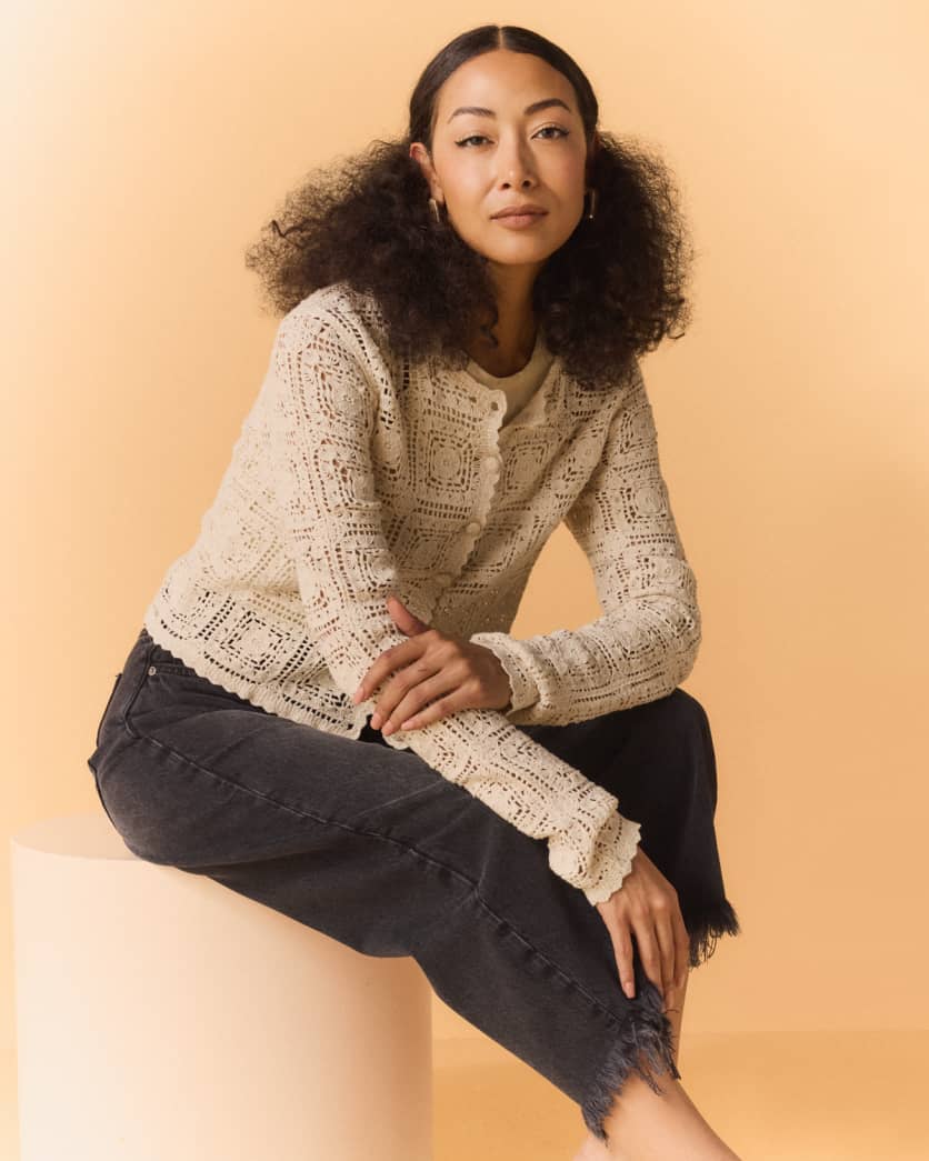 FRAME The Crochet Cardigan | Neiman Marcus