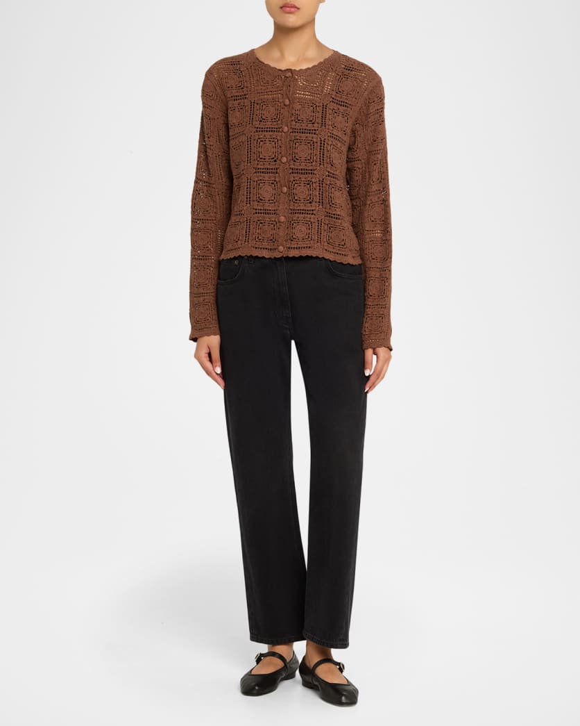 FRAME The Crochet Cardigan | Neiman Marcus