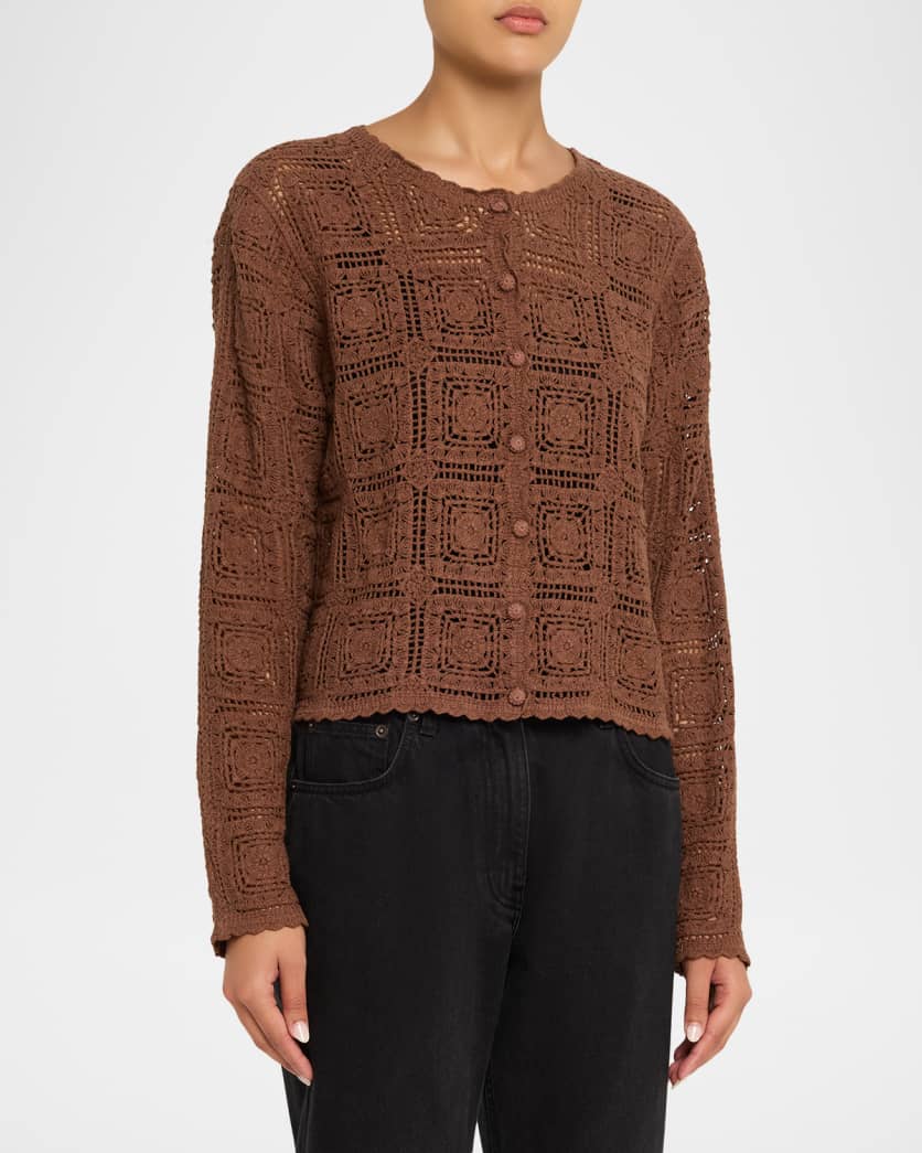 FRAME The Crochet Cardigan | Neiman Marcus