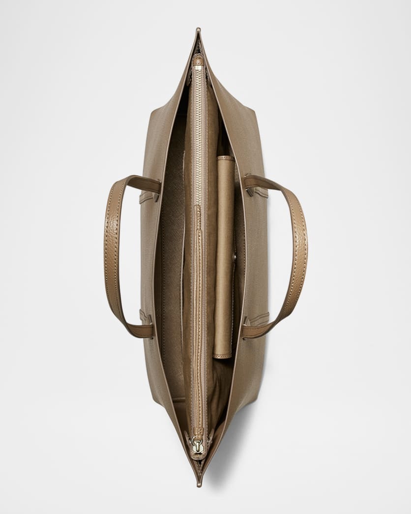 Tory Burch Perry Leather Triple Compartment Tote | Neiman Marcus