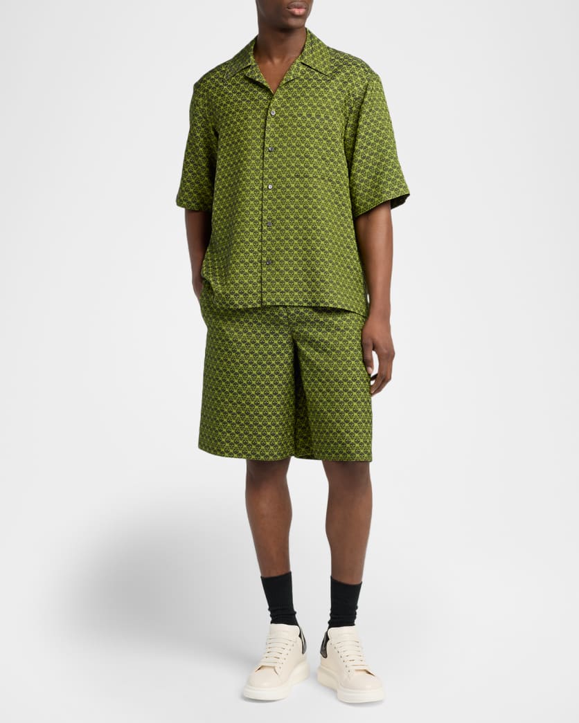 McQueen Men's Skull Pyjama Shorts | Neiman Marcus