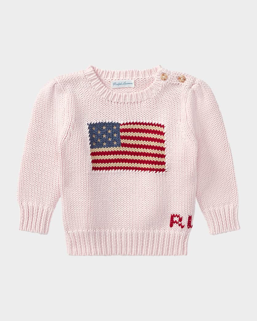 Polo Ralph Lauren Girl's Flag Intarsia Knit Sweater, Size 3M-24M ...