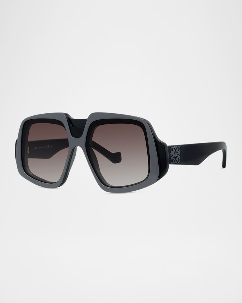 Loewe Men's Maxi-Anagram Plastic Square Sunglasses | Neiman Marcus