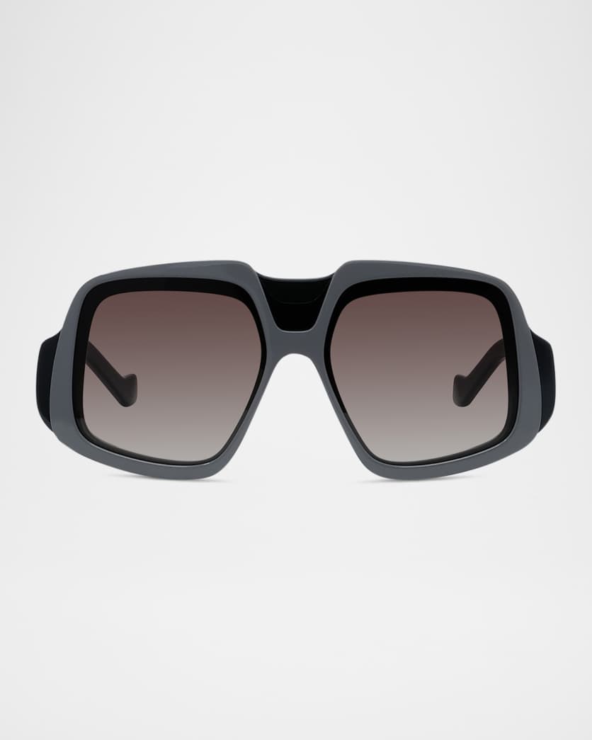 Loewe Men's Maxi-Anagram Plastic Square Sunglasses | Neiman Marcus
