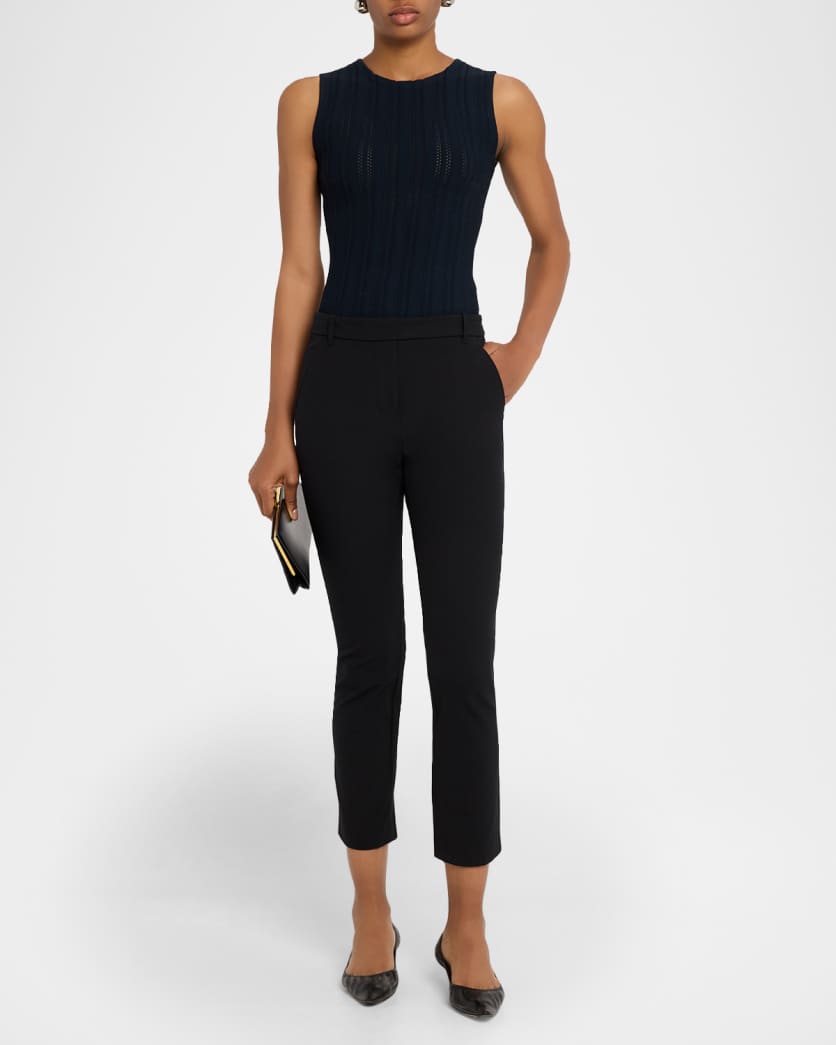 Adam Lippes Brynn Pointelle Knit Sleeveless Top | Neiman Marcus