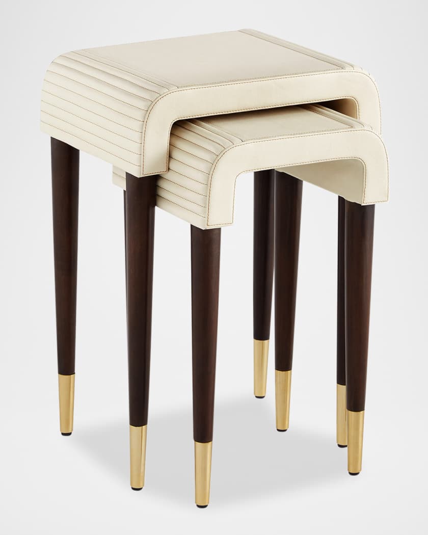 Leather nesting tables store