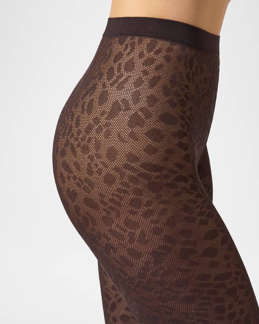 dark brown patterned tights