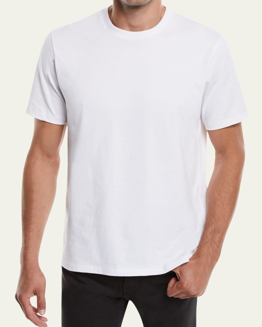 FRAME Men's Heavyweight Cotton Crewneck Classic Fit T-Shirt | Neiman Marcus